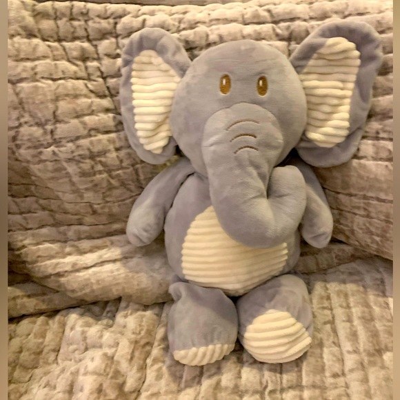 Kellytoy | Toys | Kellytoy Grey And Cream Chenille Elephant | Poshmark